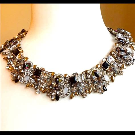 Jerolin Jewelry Jerolin Gold Tone White Clear Crystal Rhinestones Necklaces Poshmark