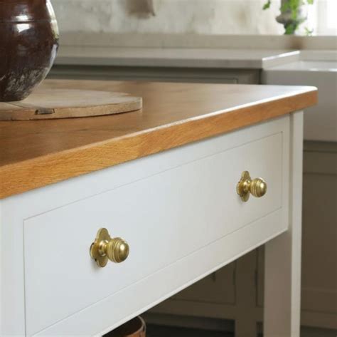 Unlacquered Brass Knobs With Backplate Decorative Solid Brass Cabinet