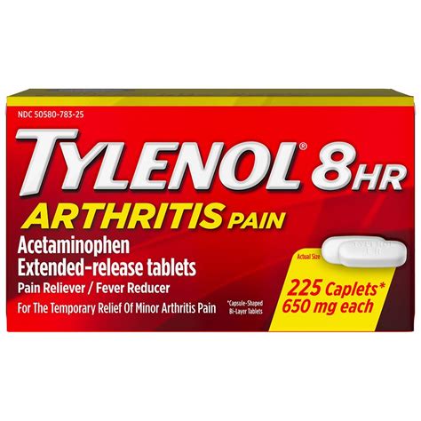 Tylenol Arthritis And Joint Pain Acetaminophen Caplets Walgreens