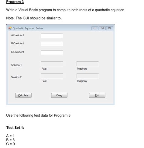 Solved Program 3 Write A Visual Basic Program To Compute