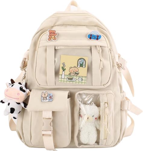 Jsot Cute Backpack With Aesthetic Pin Accessories Lightweight Casual