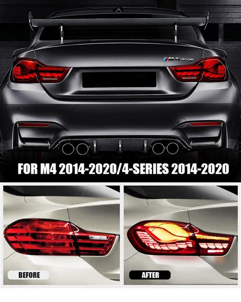 Bmw F32 F33 F36 F82 F83 M4 Series Smoked Red Led Tail Lights Kuerled