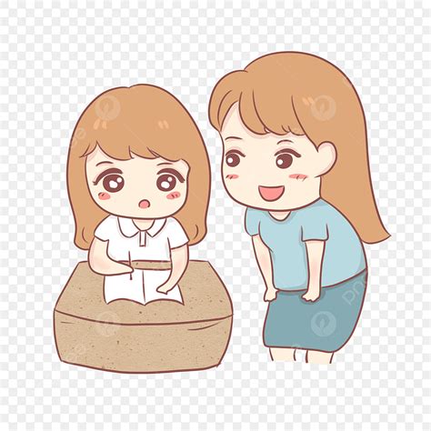 教師節 卡通 手繪 教育 手繪 寫作業 輔導素材，psd格式圖案和png圖片免費下載