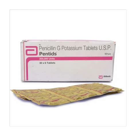 Pentids 200mg Tab Penicillin G Potassium Tablets At ₹ 3600box
