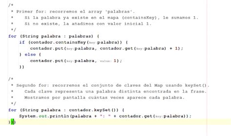 contar palabras en java usando hashmap