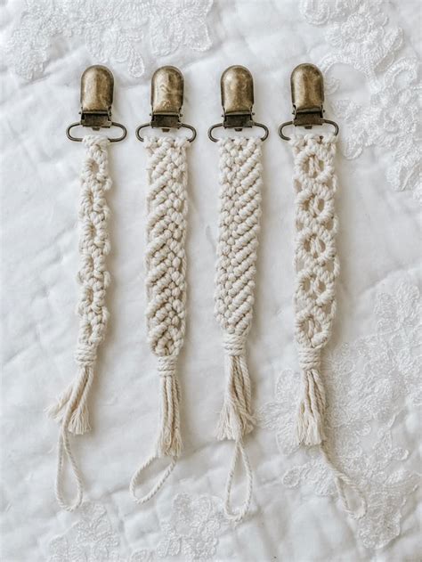 Diy Macrame Pacifier Clip