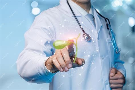 Premium Photo The Concept Of Treatment Of The Gallbladder The Doctor Clicks On The Gall