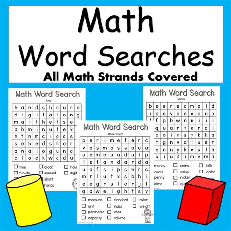 Math Word Search Free Printable