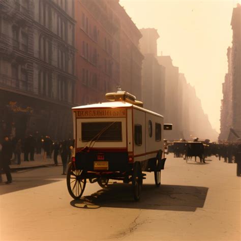Premium Ai Image Ambulance Driving Through The Streets Of New York In