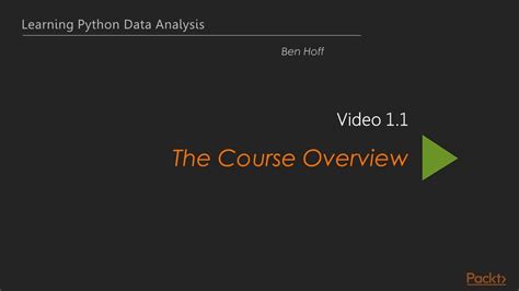 Learning Python Data Analysis The Course Overview Packtpub YouTube