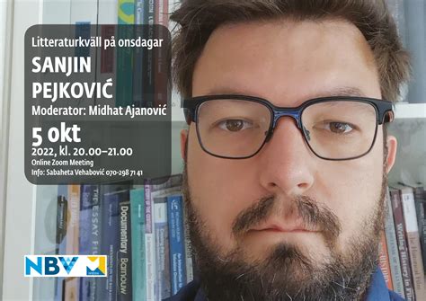 Litteraturkväll På Onsdagar Sanjin Pejković Bosnien Och Hercegovinas Kvinnoriksförbund I Sverige