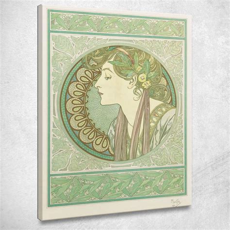 Laurel Alphonse Mucha Canvas Print