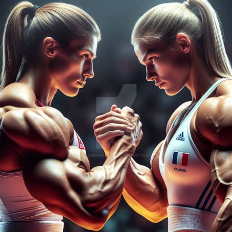 Wrestling Females Muscular Strong Women Action By Aweofmuscles On