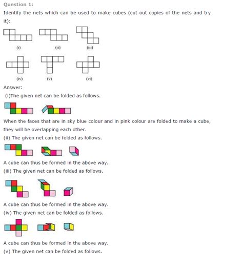 Ncert Solutions For Class 7 Maths Chapter 15 Visualising Solid Shapes
