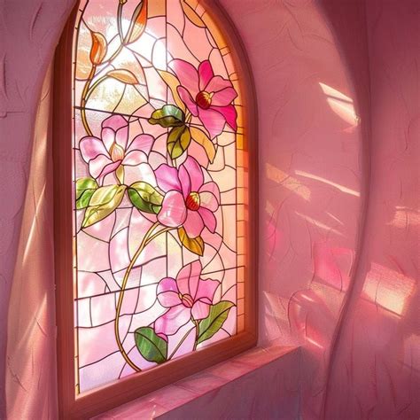 Pink Stained Glass Window Ideas Pink Stained Glass Wallpaper Glass Art