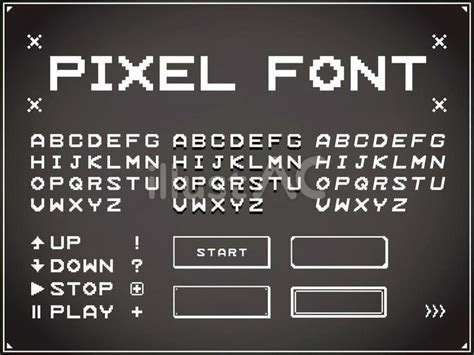 Free Vectors Pixel Font Free Vectors Pixel Font