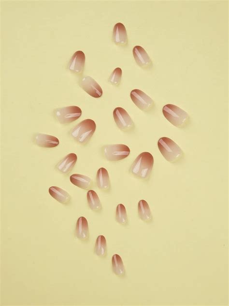 Reusable Acrylic Nail Tips 24pcs Short Oval Nail Tips Set With 1pc Jelly Gel And A Small Nail