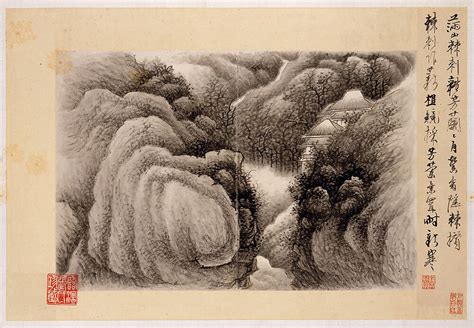 Gong Xian Landscapes With Poems China Qing Dynasty 16441911