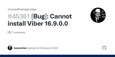 Bug Cannot Install Viber 16900 · Issue 45361 · Microsoftwinget