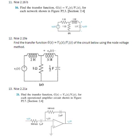 Solved Find The Transfer Function G S Vo S Vi S For Chegg