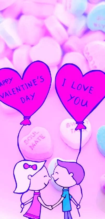 Romantic Candy Love Wallpaper Free Download