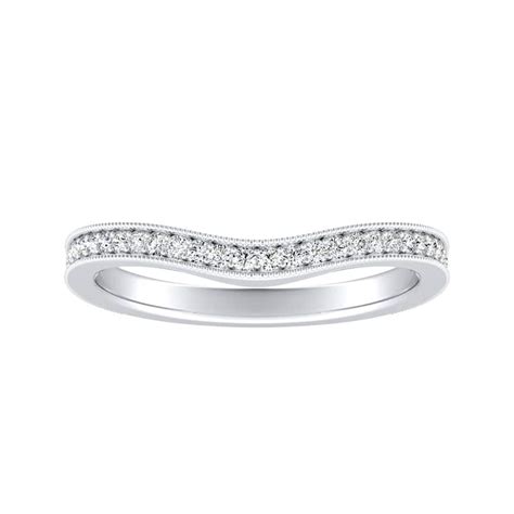 Auriya Platinum 15ctw Curved Diamond Wedding Band Overstock 26482081