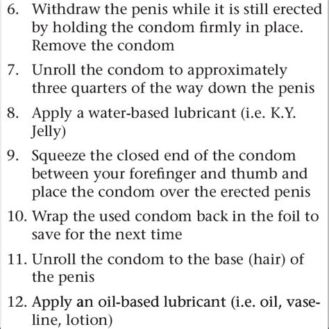 Fig Condom Use Skills Checklist Download Scientific Diagram