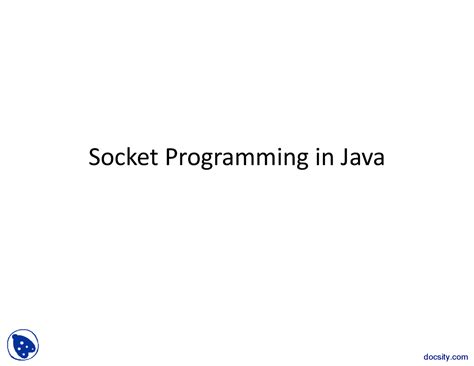 socket programming in java jave programming lecture slides docsity