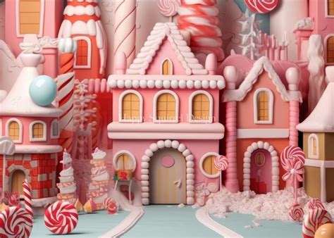 Kate Pink Candy Land Backdrop Designed By Happy Squirrel Design Candyland Christmas