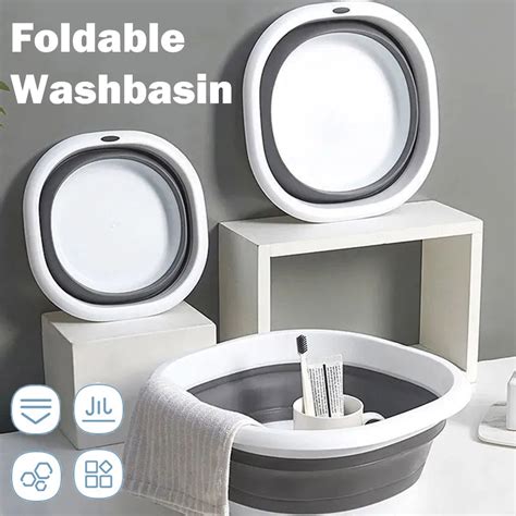 Foldable Wash Basin Bucket Portable Household Basin Travel Face Wash Basin Baldi Lipat Shopee