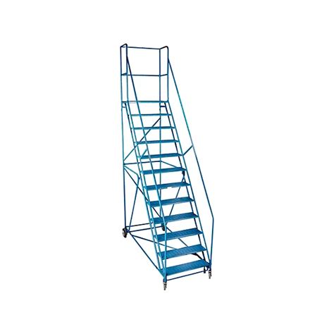 Scnma624 Rolling Step Ladders 12 Steps 30 Step Width 109 Platform Height Steel Each