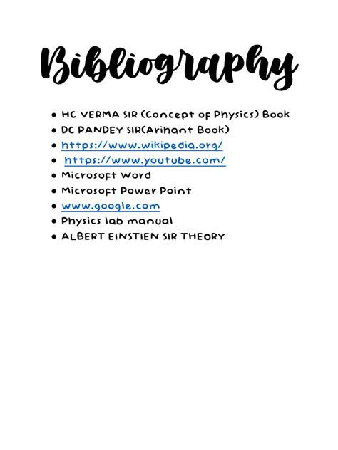 Bibliography Physics Pdf