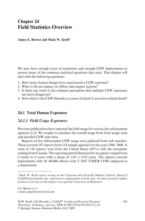 Pdf Field Statistics Overview