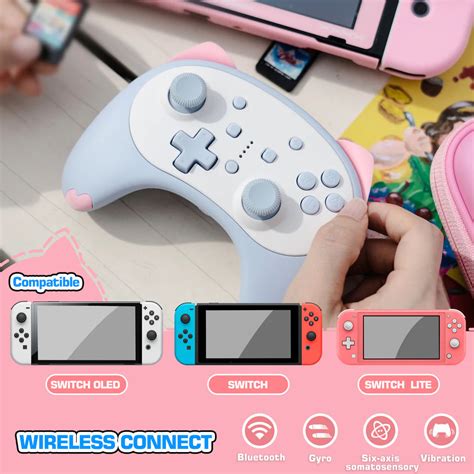 Iine Nintendo Switch Cartoon Kitten Controller Wireless Blau