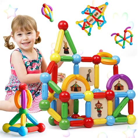 Magblock 90pcs Magnetic Building Sticks Blocks Toys T For Boys And