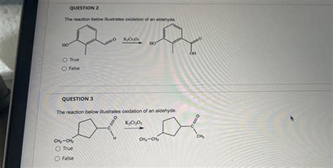 Solved The Reaction Below Illustrates Oxidation Of An