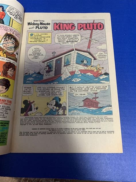Vtg 1971 Walt Disney Mickey And Minnie Mouse King Pluto Gold Key Comics