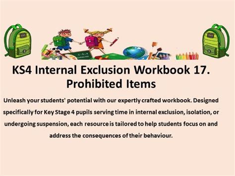 Internal Exclusion Isolation Remove Room Workbook 17 Prohibited
