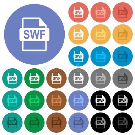swf file format icon stock vector illustration of illustration 175123254