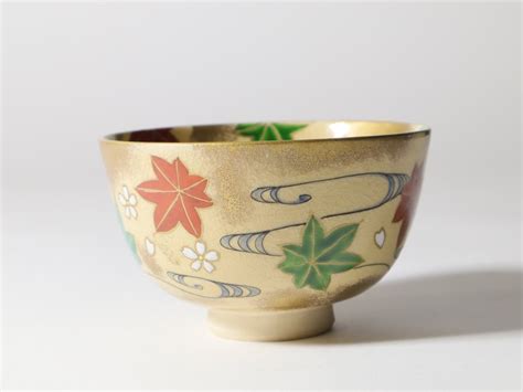 Kyo Ware 京焼 Tea Bowl 2 Piece Set By Hirai Kakuzan 平井覚山 Nakamura Shuho