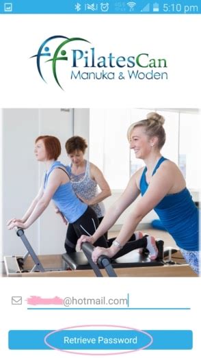 Retrieve Your Account Password Guide Pilates Can