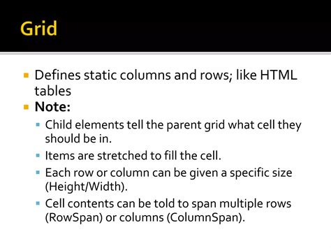 Lesson 03 Layouts In Wpf Pptx Web Design And Html Internet