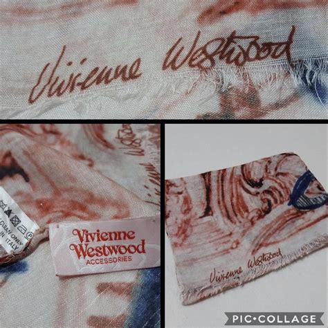 Vivienne Westwood Linen Scarf Featuring Renaissance Depop