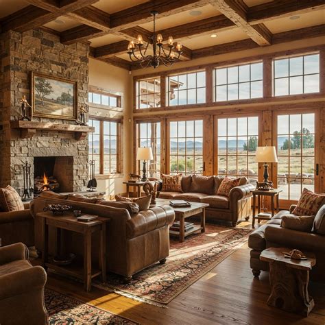 Country Western Living Room Brick