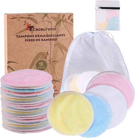 Reusable Makeup Remover Pads Bamboo Fiber Organic Cotton Pads Face