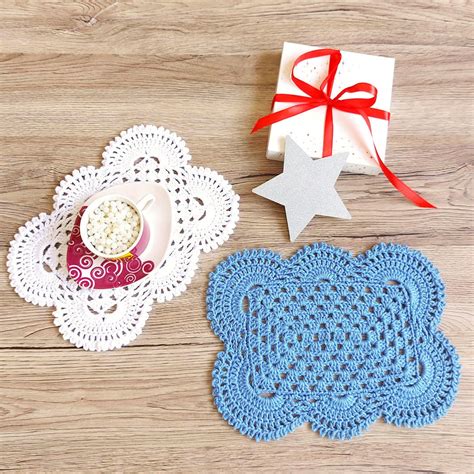 Crochet Rectangular Doily Pattern How To Crochet Doily Etsy
