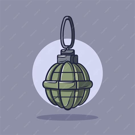 Premium Vector Cartoon Hand Grenade Clip Art Illustration Vector Design
