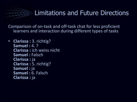 Ppt Exploring The Linguistic Complexity Of On Task And Off Task Interaction During Chat