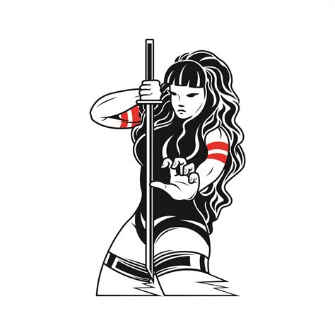 Girl With Katana Sword 695712 Vector Art At Vecteezy