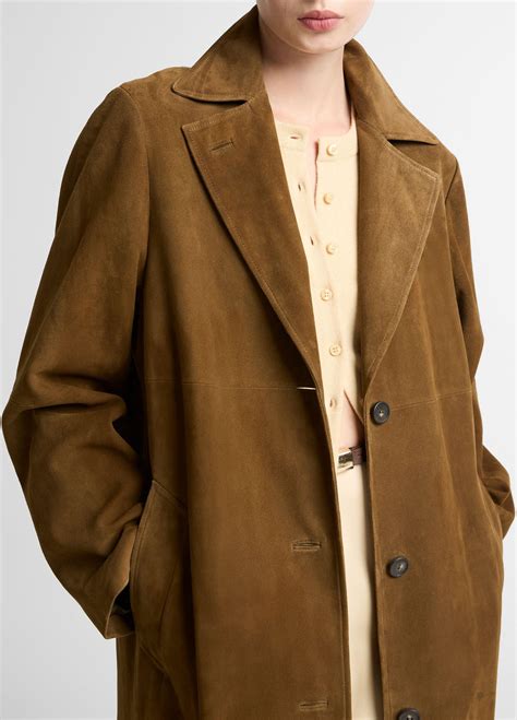 Suede Long Coat In Coats Vince